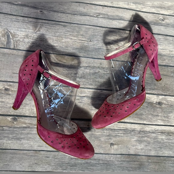 Gianni Bini | Shoes | Gianni Bini Raspberry Suede Ankle Strap Heels ...